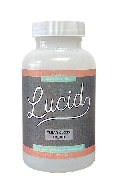 Lucid Water Based Clear Gloss Wood Lacquer Liquid