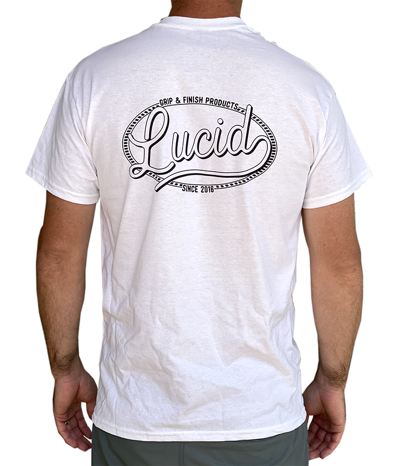 LUCID - Short Sleeve RETRO Design T-Shirt - WHITE