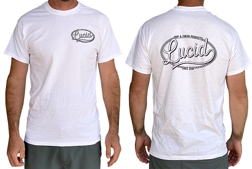 LUCID - Short Sleeve RETRO Design T-Shirt - WHITE
