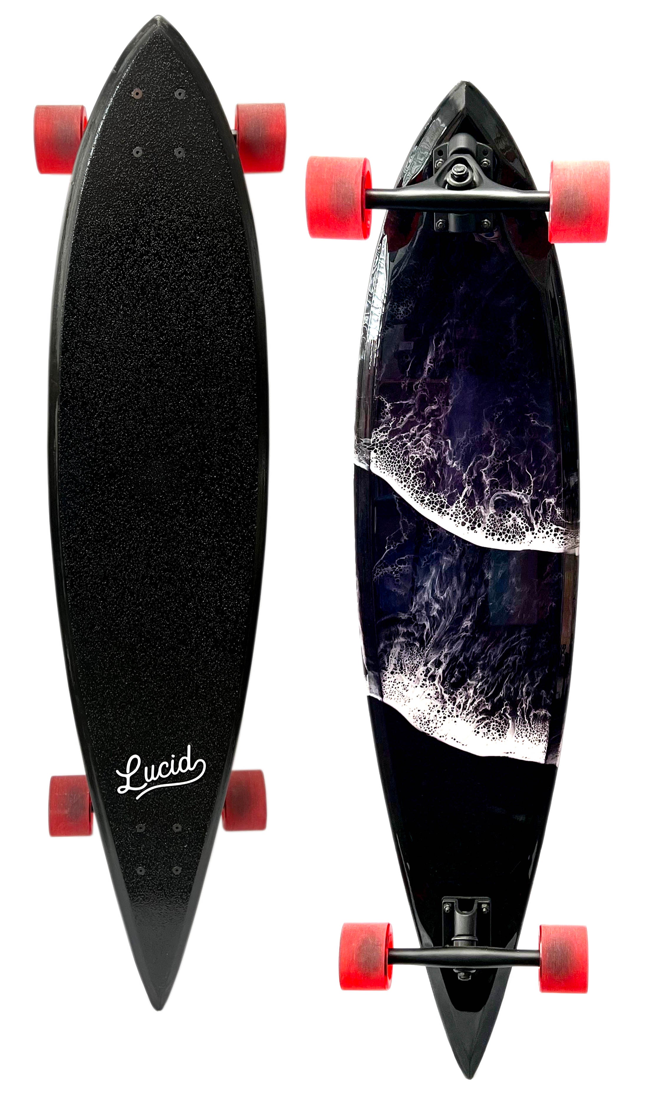 Lucid 44" Piper - Purple Waves - Complete Longboard