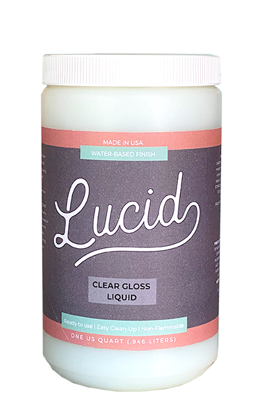 Lucid Water Based Clear Gloss Wood Lacquer Liquid